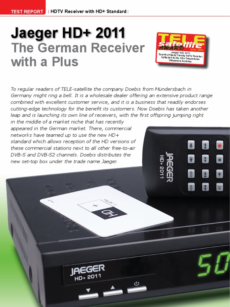Jaeger HD+ 2011: The German Receiver With A Plus | PDF | High ...