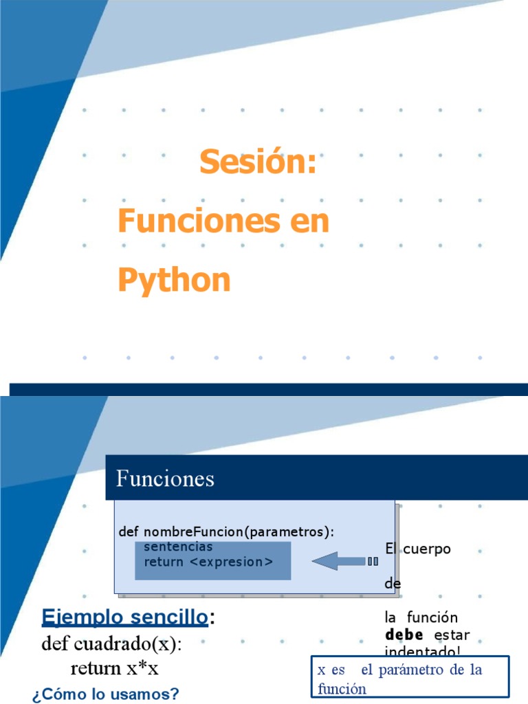 Funciones Python | PDF | Python (lenguaje de programación) | Modelos de ...