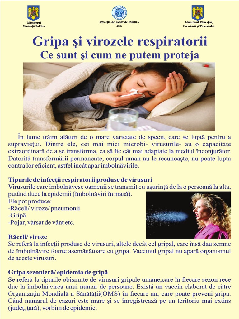 Gripa Si Virozele Pliant A4 Pliat | PDF