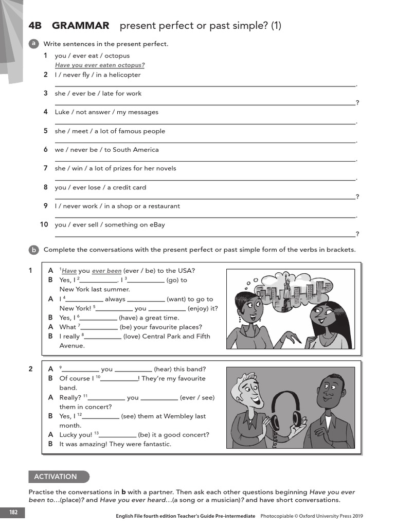 Present Perfect or Past Simple | PDF | Grammar | Linguistic Typology