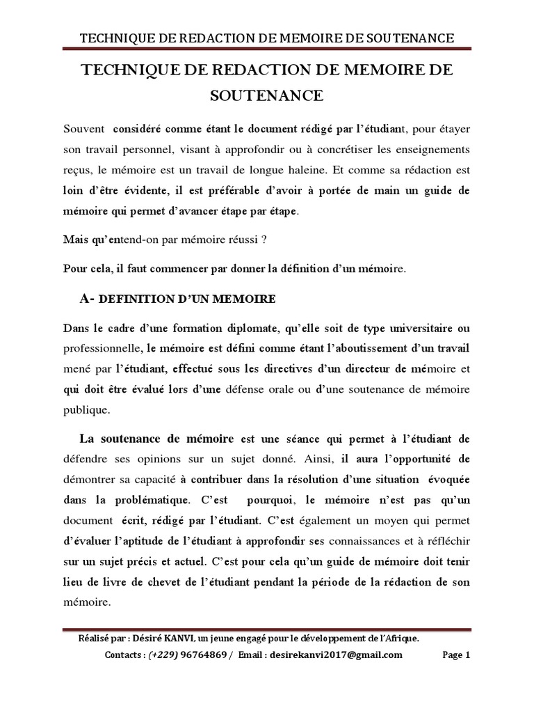 Techniques de Redaction de Memoire | PDF | Science | Expérience