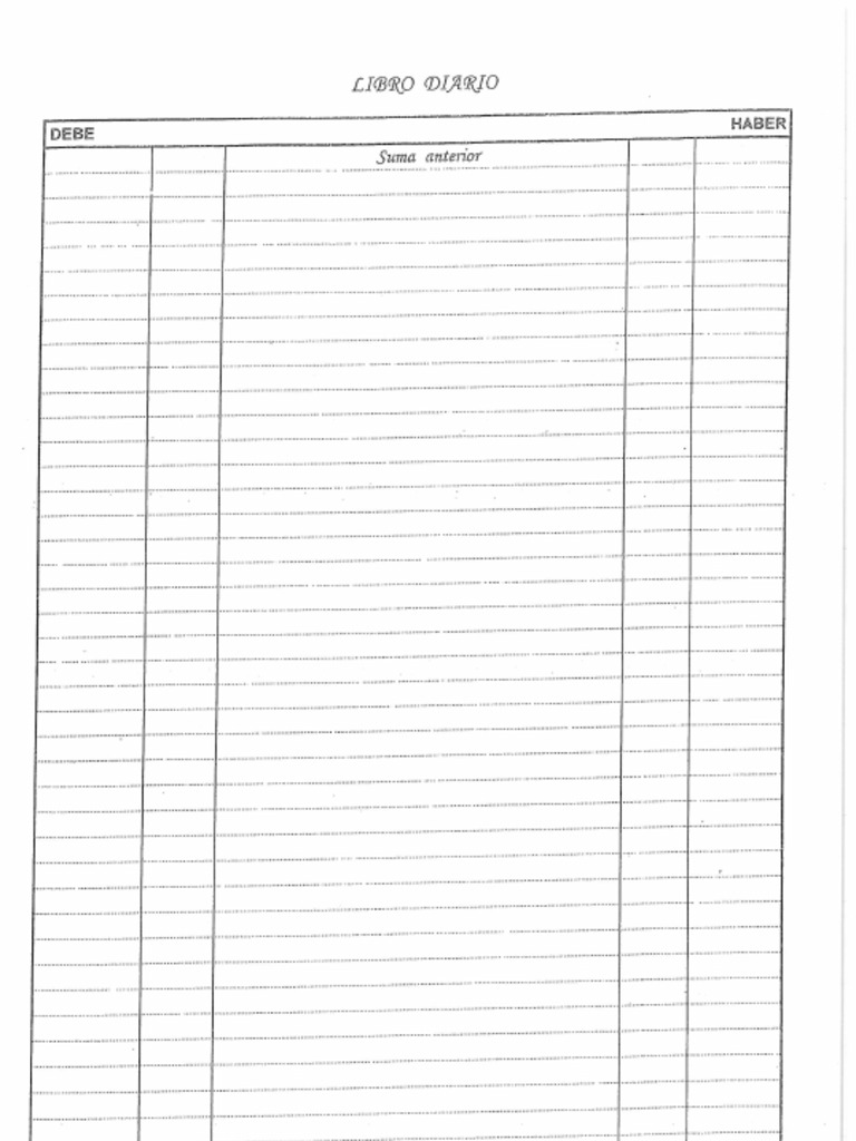Plantilla Libro Diario | PDF