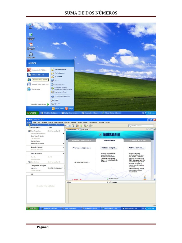 Programa Suma de Dos Numeros | PDF | Cadena (informática ...