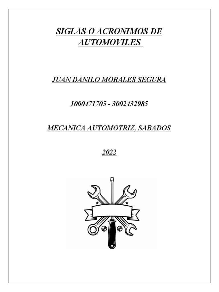 Siglas o Acronimos de Automoviles JDMS | PDF | Coche | Tecnología de ...