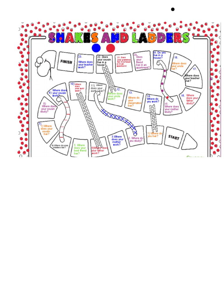 Snakes and Ladders Template | PDF