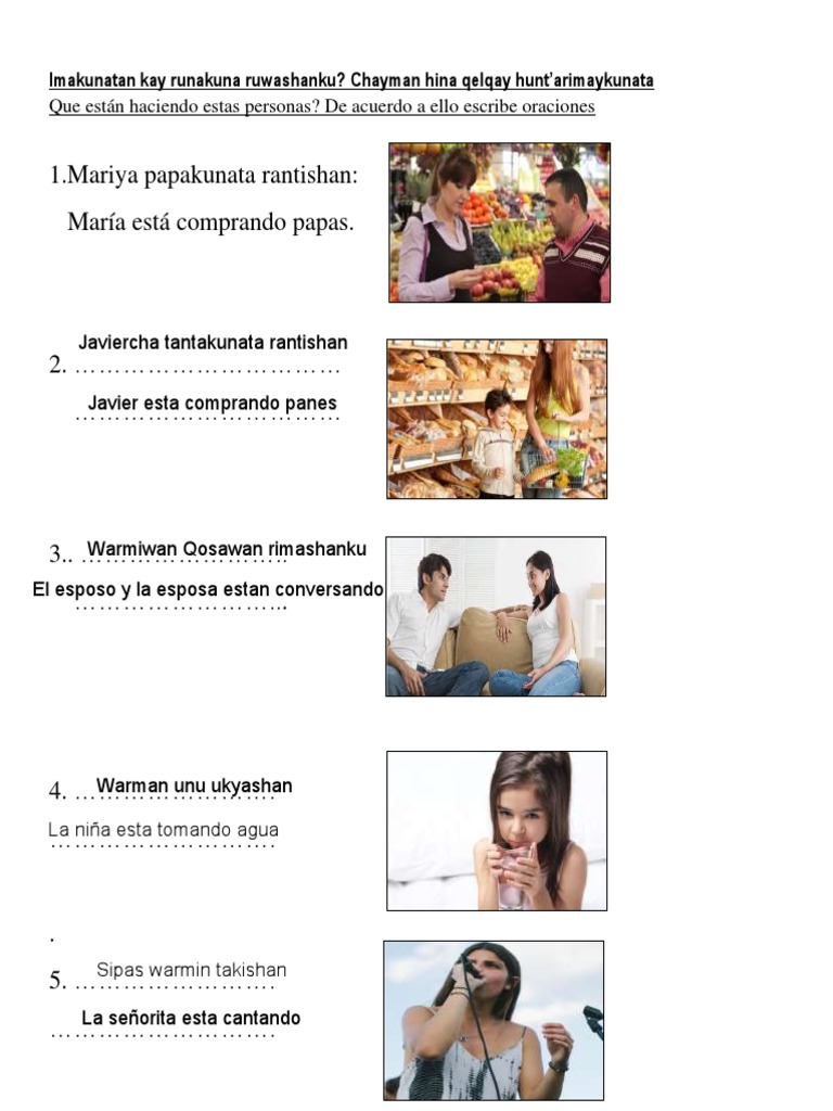 Actividad Escribir Oraciones - J | PDF | Cocina, comidas y vino | Hogar ...