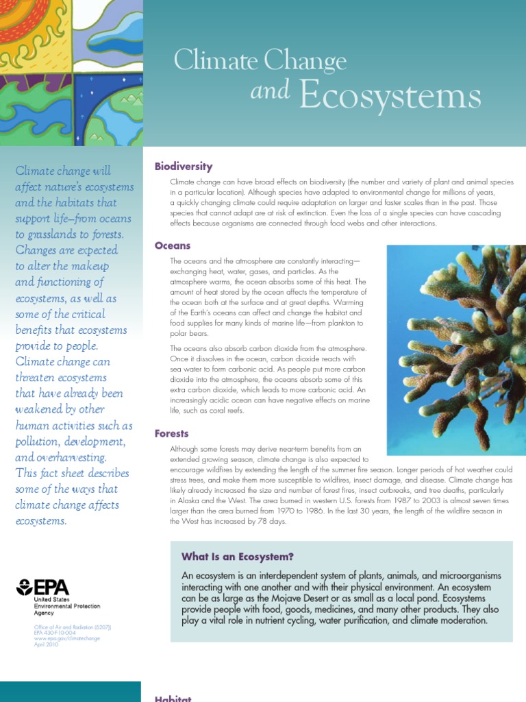Climate Change: Ecosystems | PDF | Climate Change | Habitat