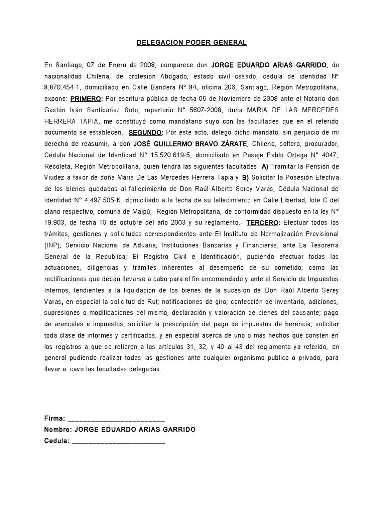 Delega Poder Gral | PDF | Gobierno | Justicia