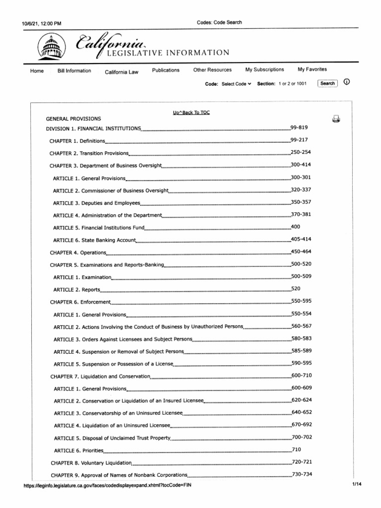California Credit Union Regulations | PDF