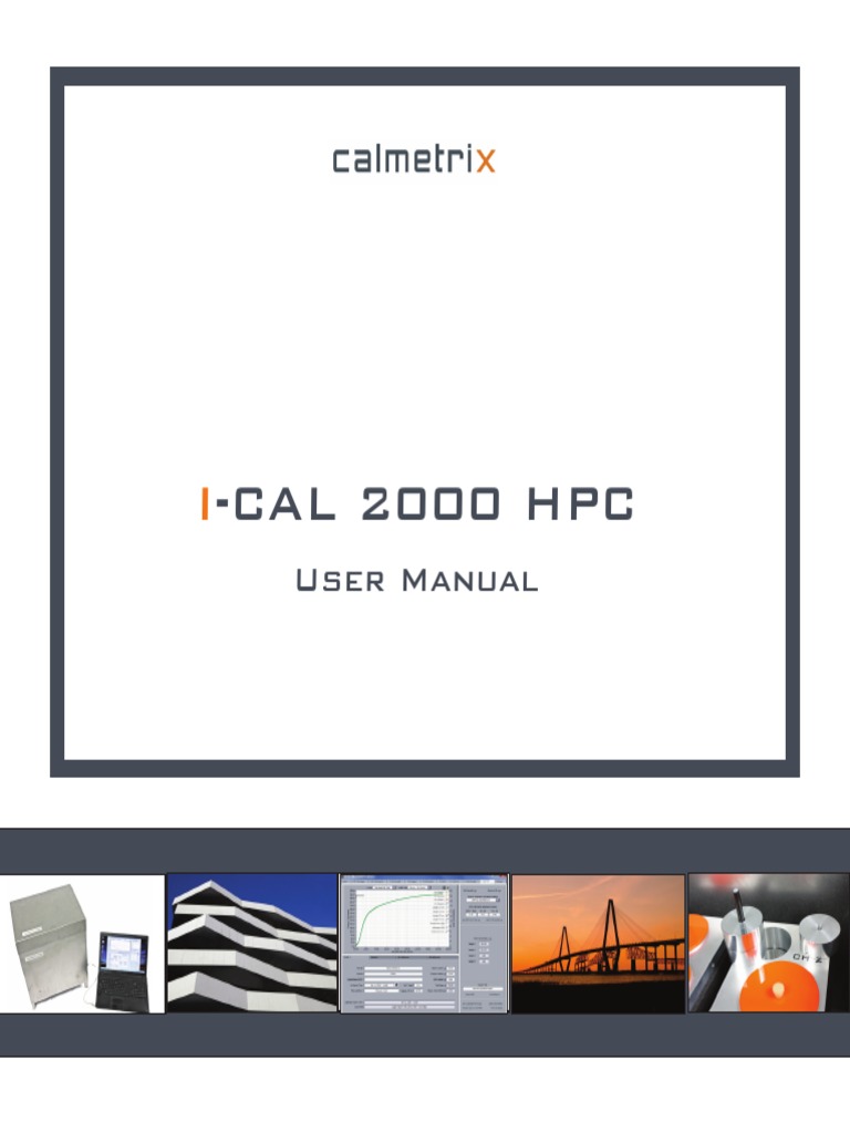 Calorimeter 2000 HPC User Manual | PDF | Concrete | Activation Energy
