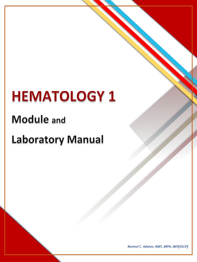 Hematology 1 Module and Laboratory Mannual | Download Free PDF | Lymphocyte | Haematopoiesis