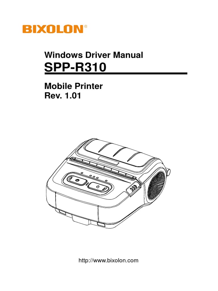 SPP-R310: Windows Driver Manual | PDF | Microsoft Windows | Printer (Computing)
