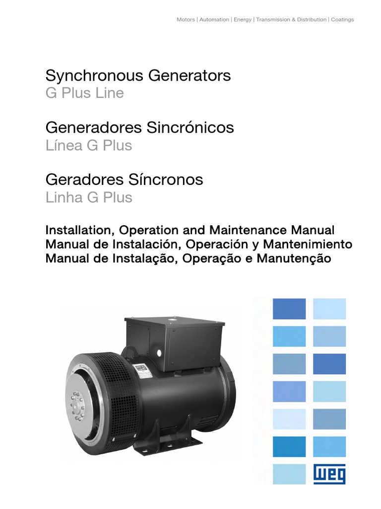 Manual Do Gerador WEG | PDF | Electric Generator | Electrical ...
