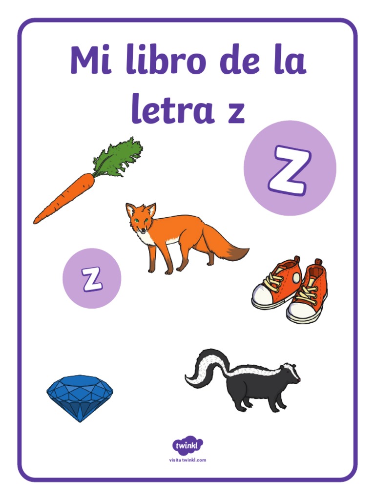 Mi Libro de La Letra Z | PDF | Notación | Impresión