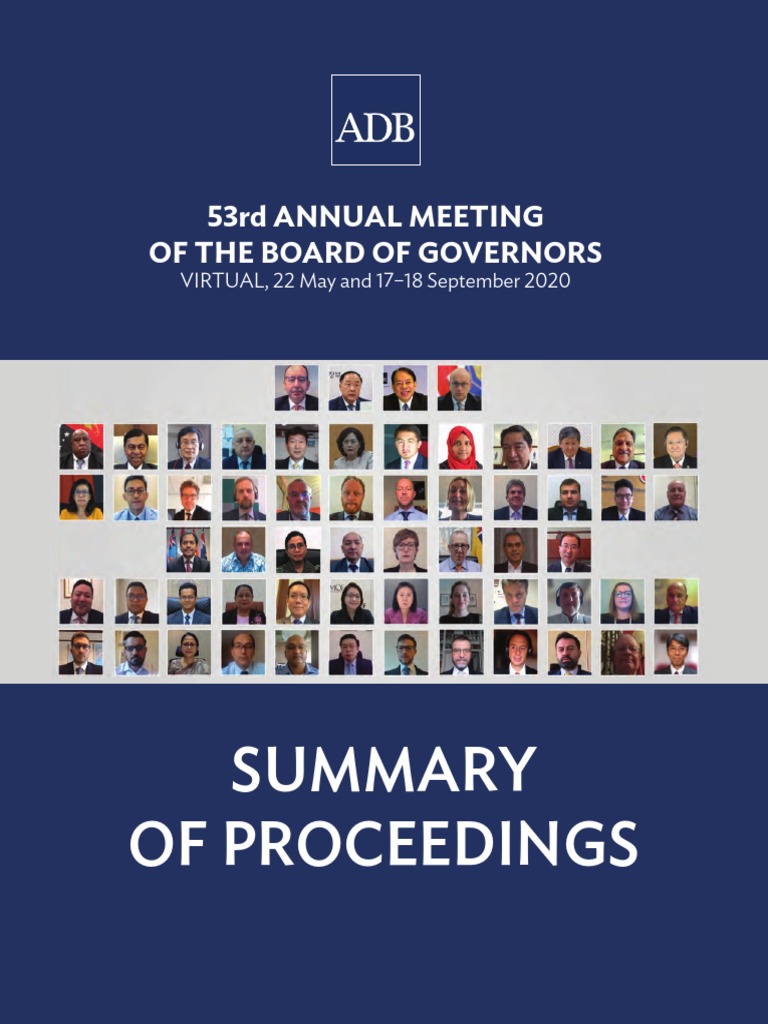 Adb Am 2018proceedings | PDF | Asian Development Bank | Equity (Finance)