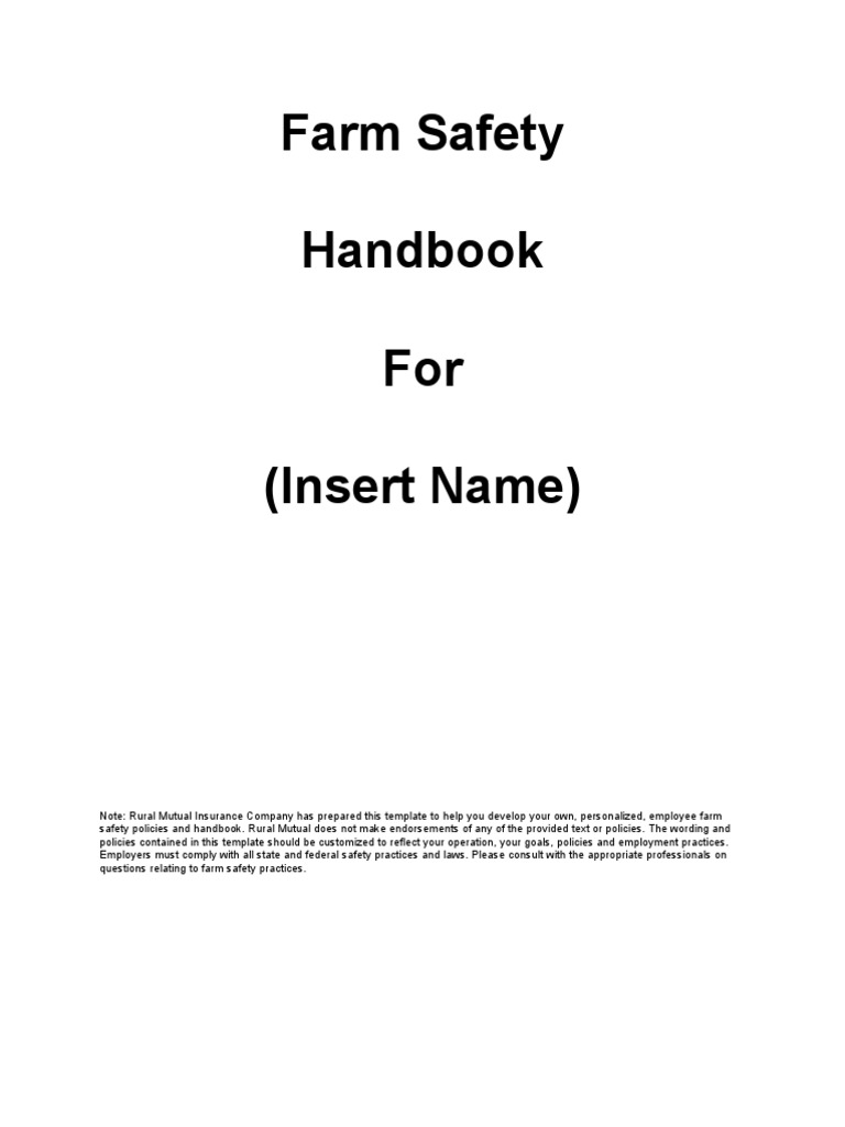 Farm Safety Handbook | PDF | Occupational Safety And Health | Tractor