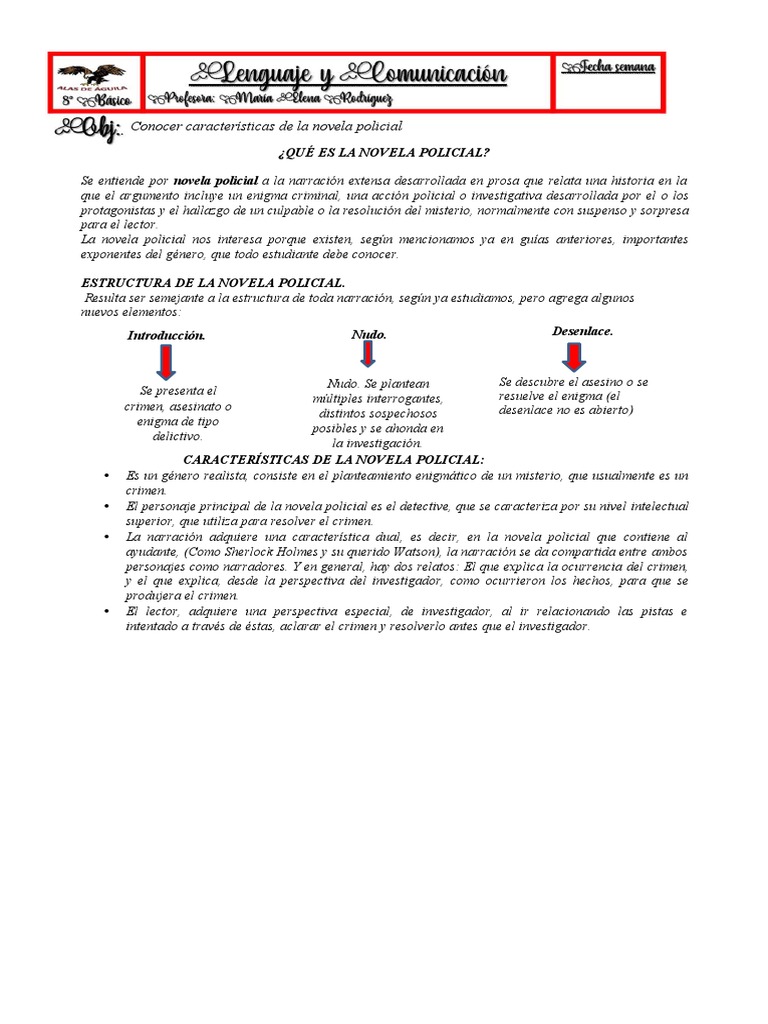 Guía La Carta Robada Semana N 8 Pdf Crimen Ficcion Thriller Y Crimen