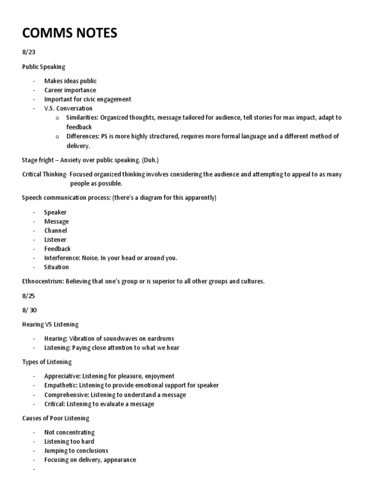 Comms 100 | PDF | Persuasion | Speech