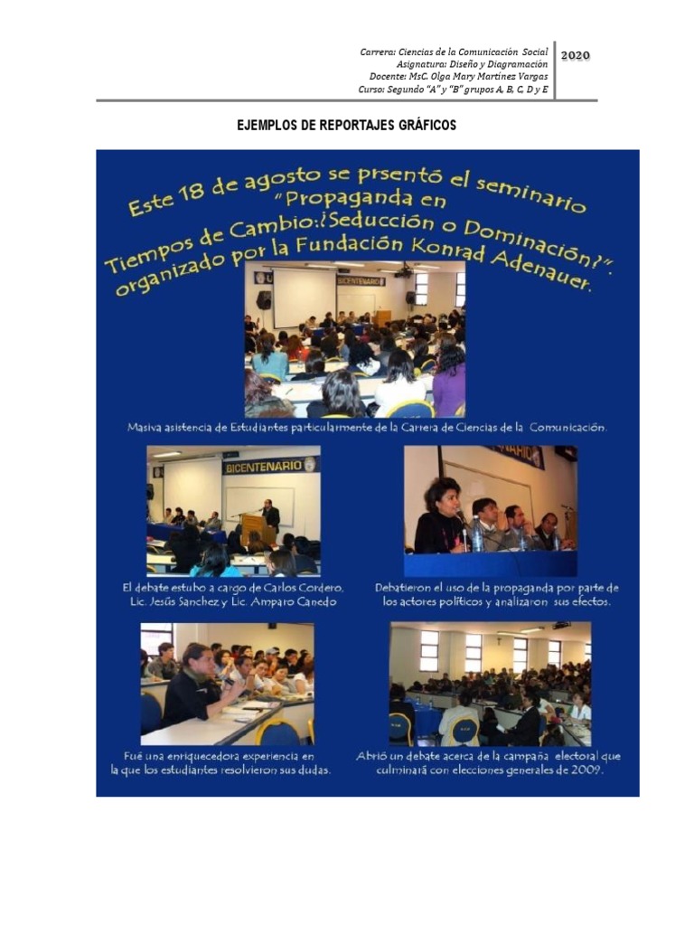 Ejemplos de Reportajes Graficos | PDF