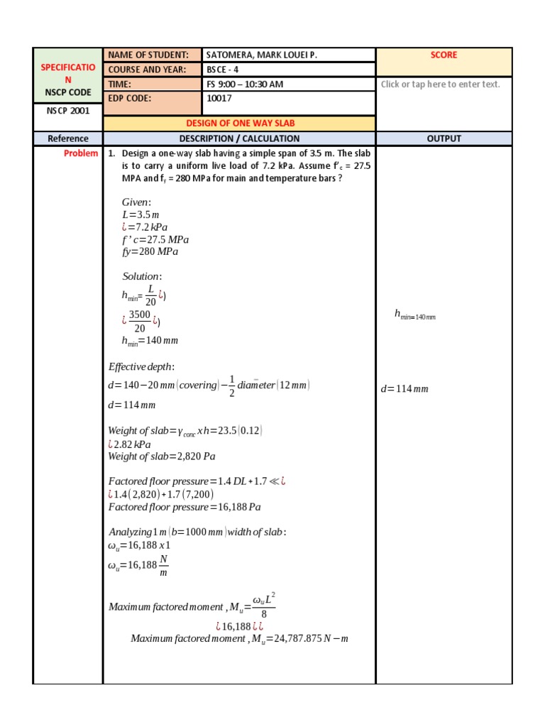 NSCP Code: Specificatio N Score | PDF | Beam (Structure) | Pascal (Unit)