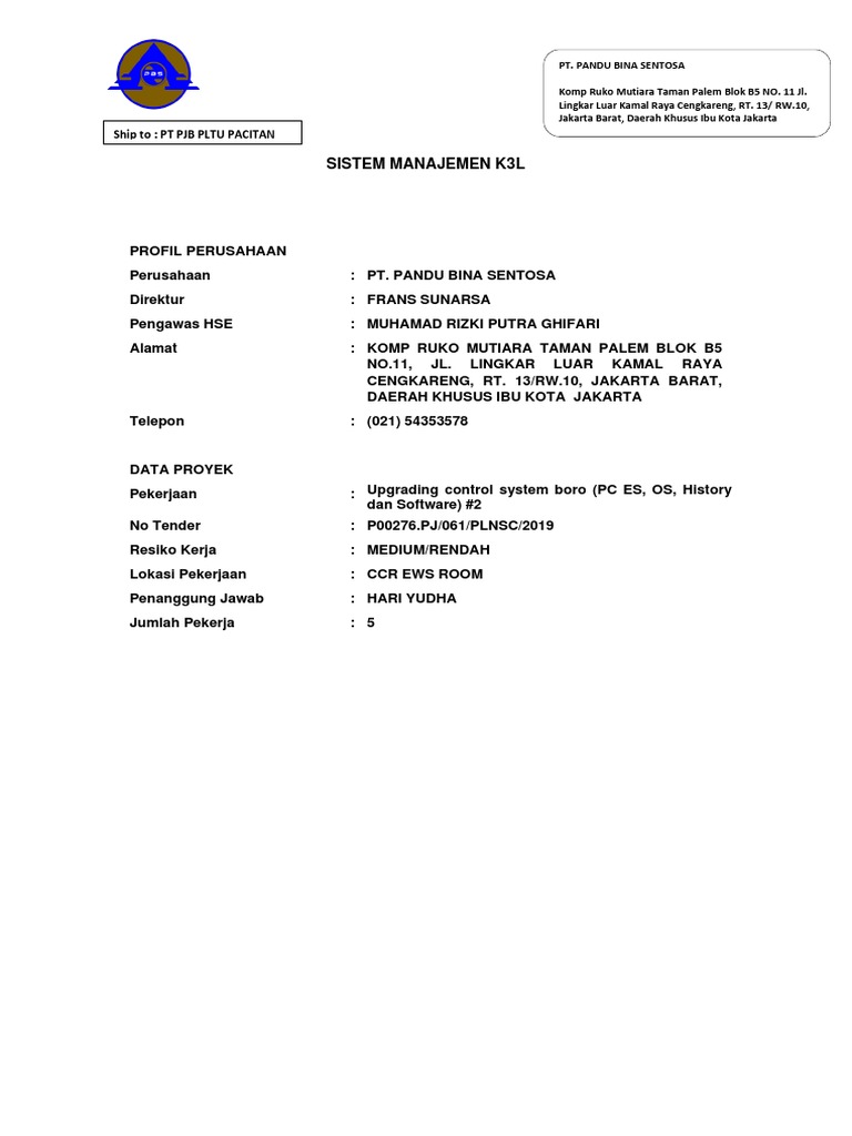 Sistem Manajemen K3L | PDF