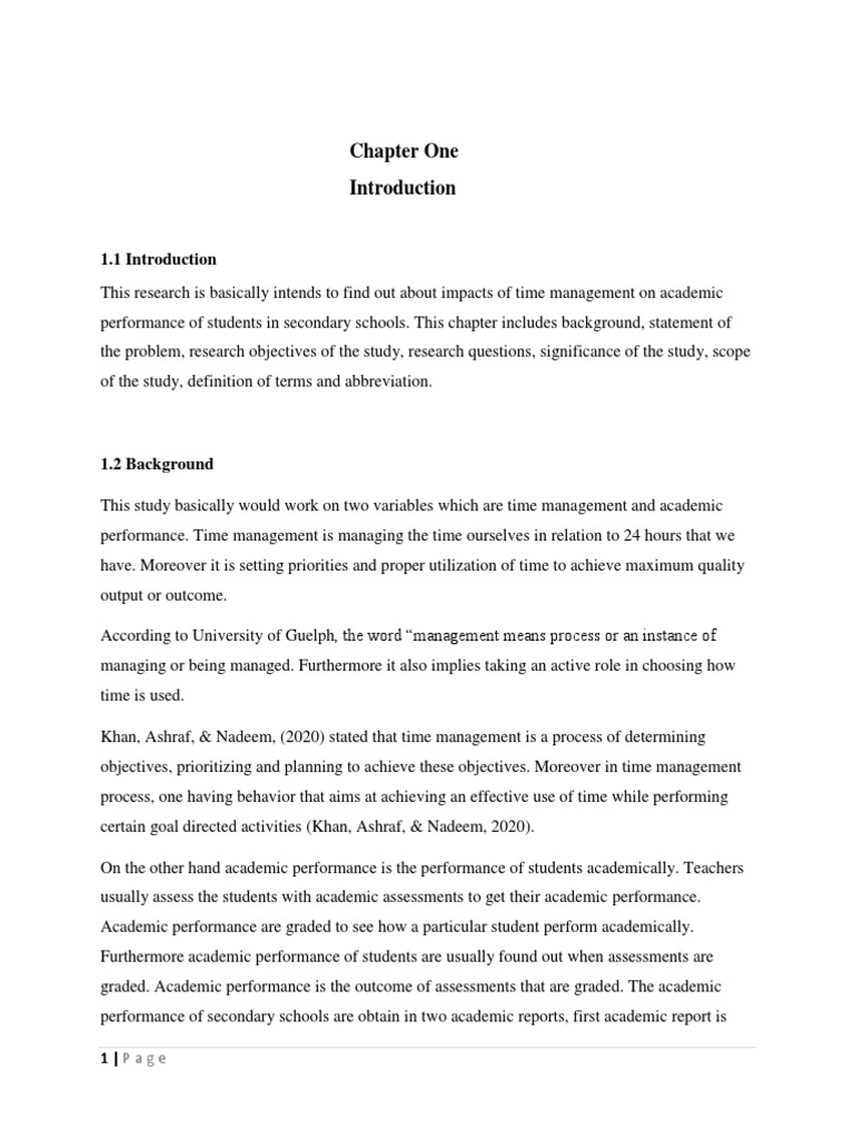 The Impact of Time Management On The Academic Performance of | PDF ...