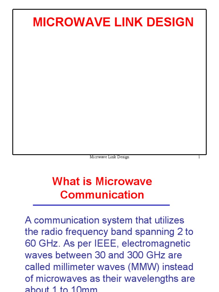 Microwave Link Design | PDF