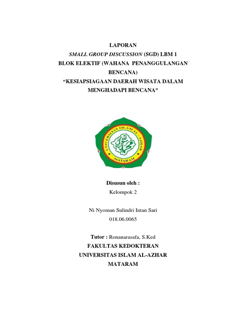 Laporan SGD LBM1 Ni Nyoman Sulindri Intan Sari | PDF
