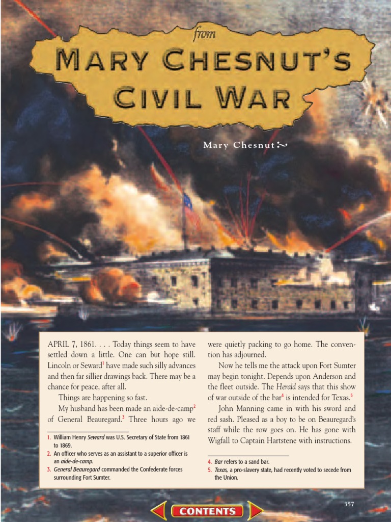 3.1 From Mary Chesnut S Civil War | PDF | Fort Sumter | American Civil War 3.1 From Mary Chesnut S Civil War | PDF | Fort Sumter | American Civil War
