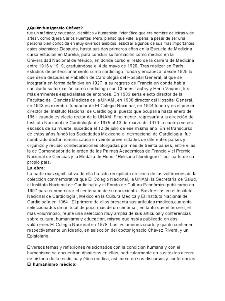 Ensayo de Ignacio Chávez | PDF