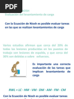 Practica Metodo Niosh | PDF | Factores humanos y ergonomía | Ecuaciones