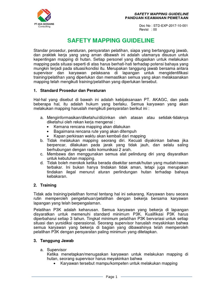 STD EXP 2017-10-001 Safety Mapping Guideline | PDF