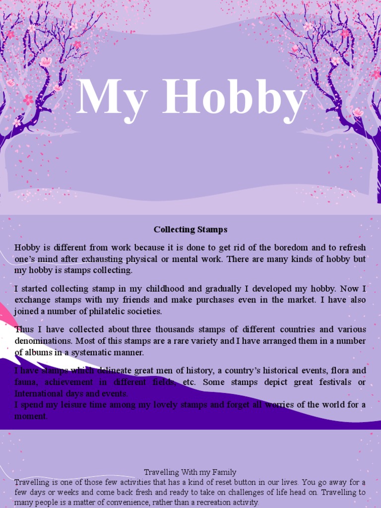 My Hobby - Start Writing | PDF | Hobbies | Postage Stamp