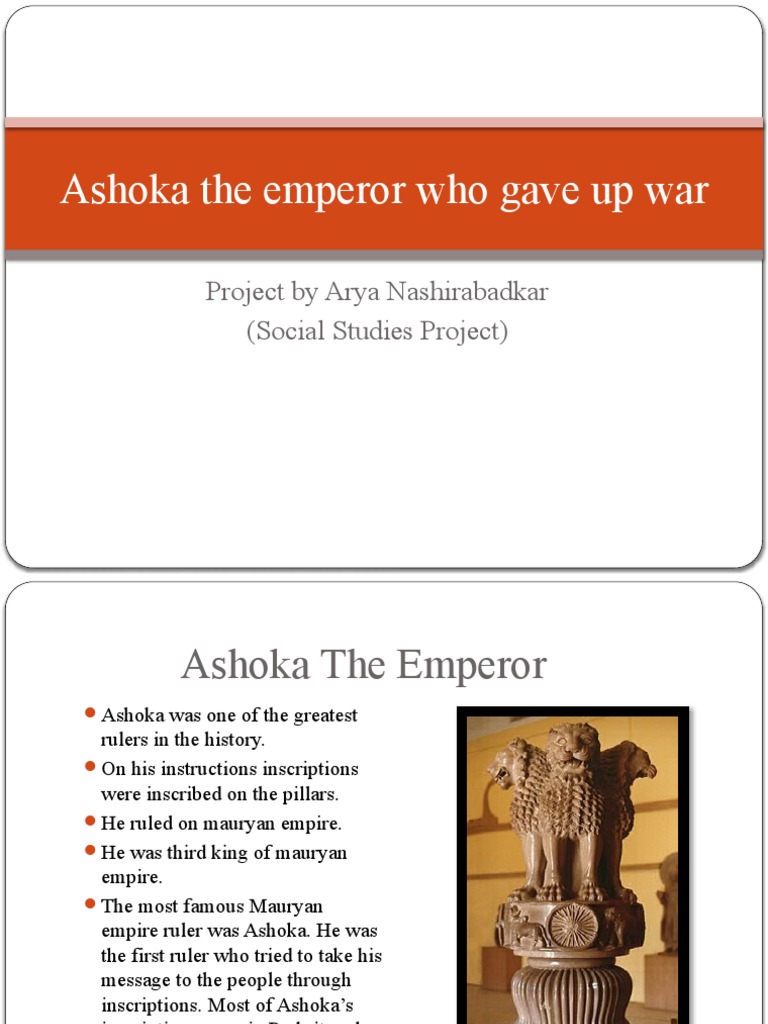 Ashoka The Emperor Who Gave Up War | PDF | Ashoka | Indian Religions