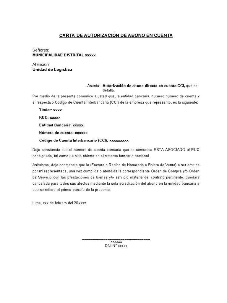 CCI - Modelo Codigo Cuenta Interbancaria | PDF