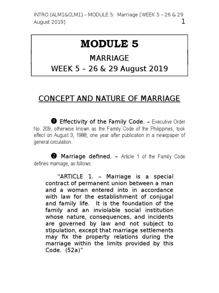 Module5doc Pdf Free Pdf Annulment Marriage