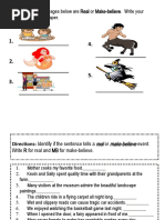 Real vs. Make-Believe Lesson Plan | PDF | Imagination | Lesson Plan