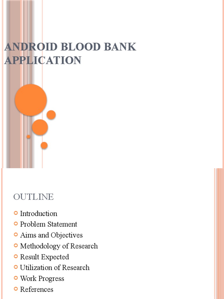 Android Blood Bank Application | PDF | Blood Donation | Android (Operating System)