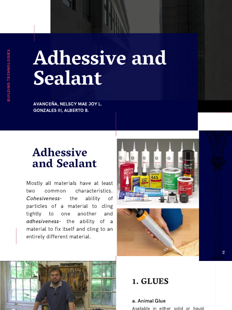 Adhesive & Sealant Presentation | PDF | Adhesive | Epoxy