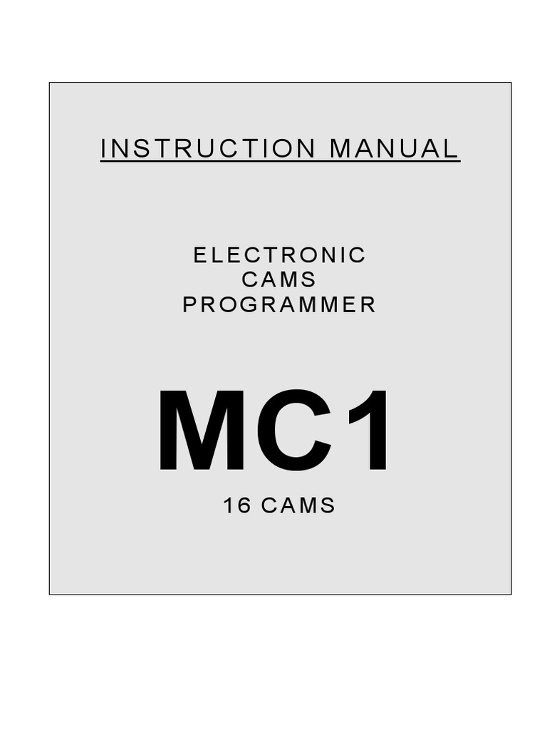 Electro Cam Plus 6000 Manual | PDF | Programmable Logic Controller ...