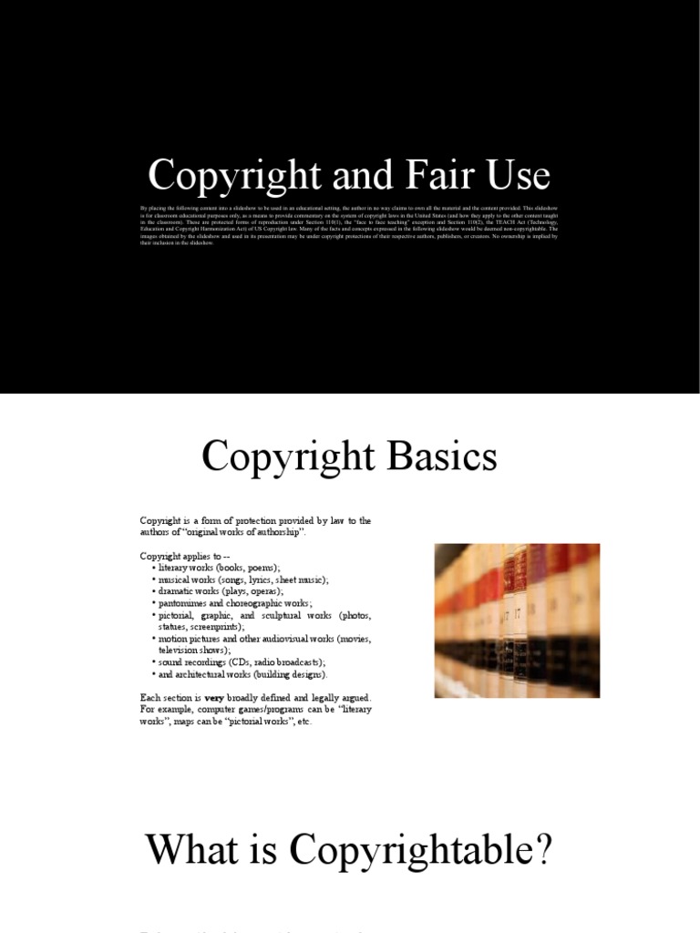 Copyright vs. Fair Use | PDF | Fair Use | Copyright
