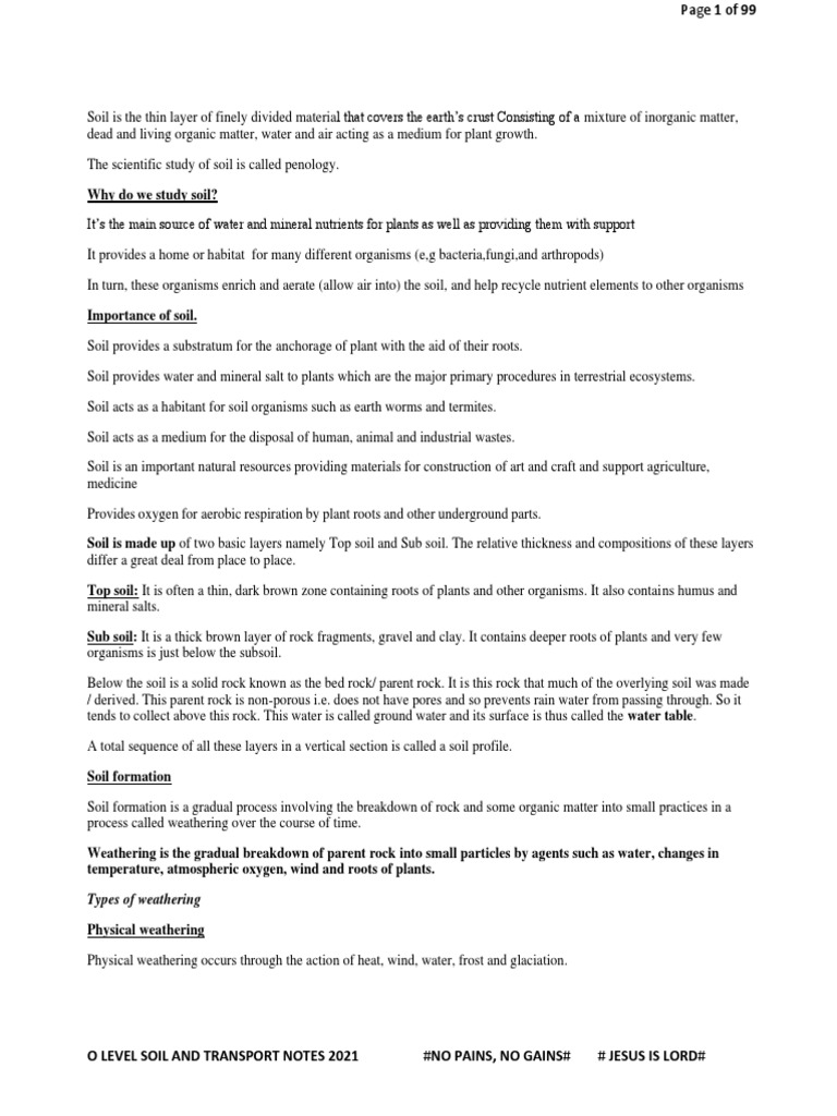Soil and Transport Comb | PDF | Soil | Weathering