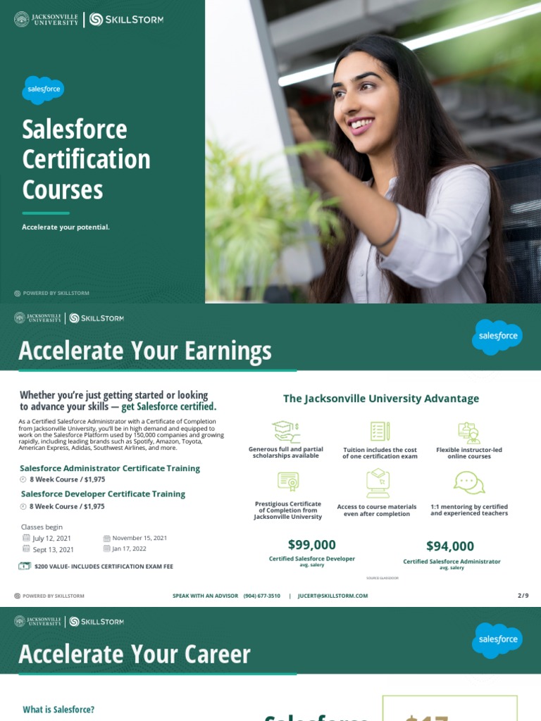 JU Salesforce Certification Course Brochure (2021 Class Schedule) | PDF ...