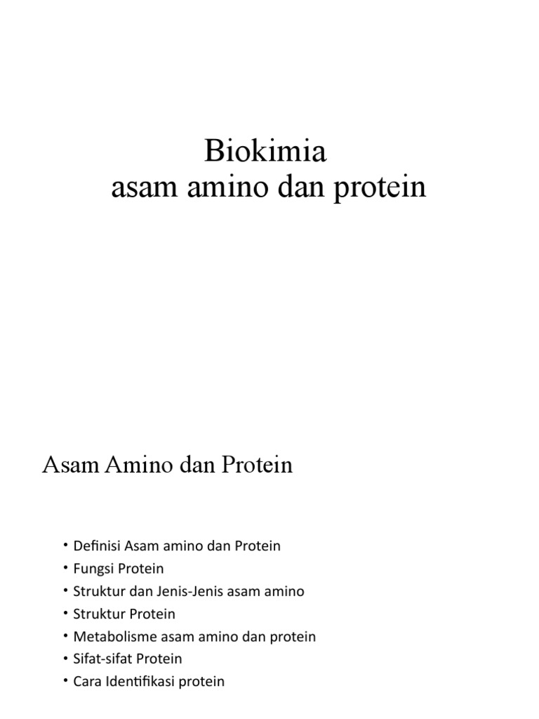 Biokimia Protein | PDF