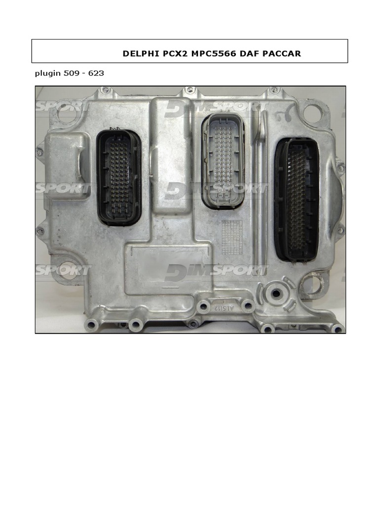 Delphi Pcx2 Mpc5566 Daf Paccar: Plugin 509 - 623 | PDF