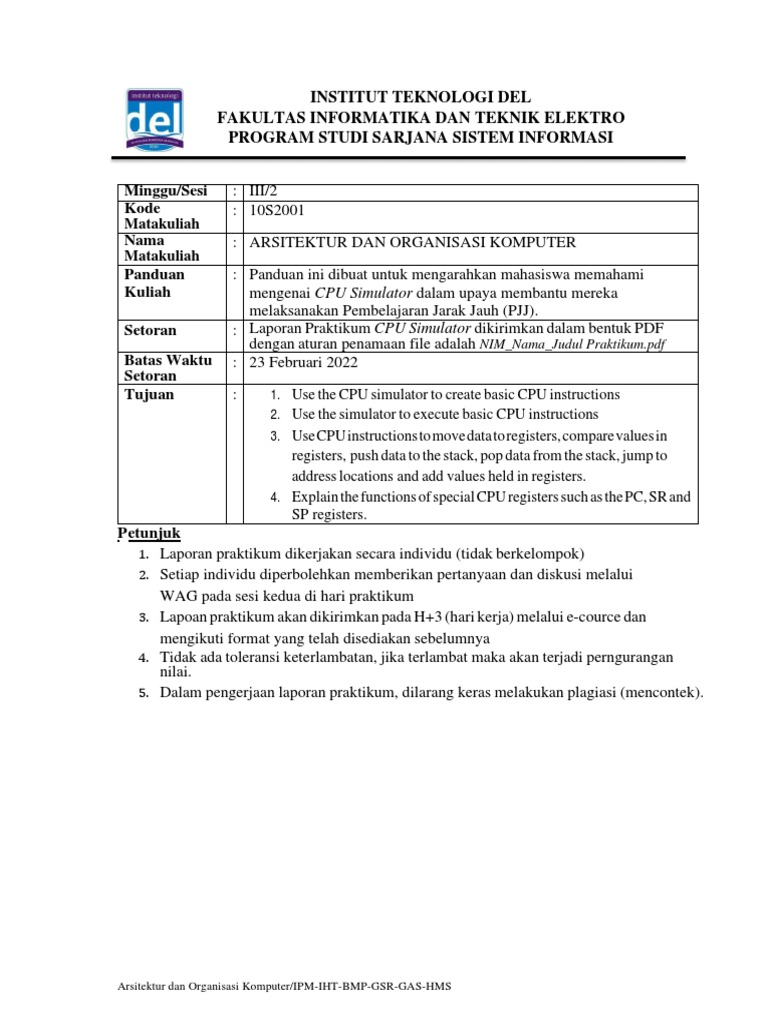 W03 CPU Simulator | PDF | Simulation | Central Processing Unit