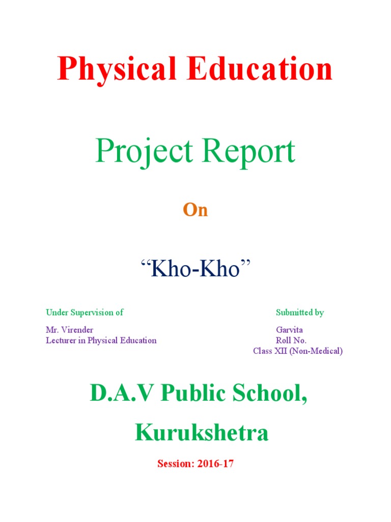 Physical Education: Project Report | PDF | Sports
