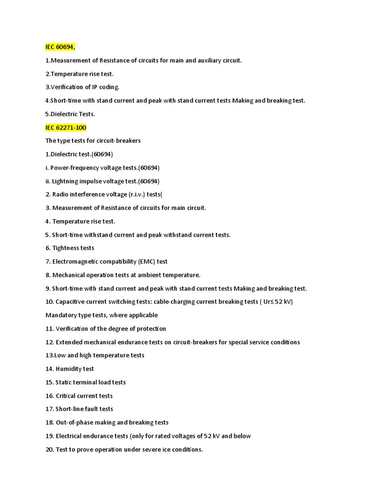 HV Breaker Testing | PDF | Electromagnetic Compatibility | Electrical ...