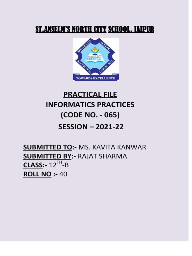 Ip Practical File | PDF | Table (Database) | Databases Ip Practical File | PDF | Table (Database) | Databases