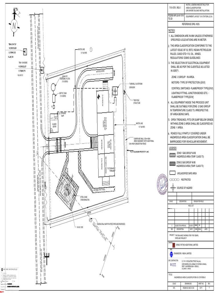 Area classification notes for onshore oil/gas installation equipment ...